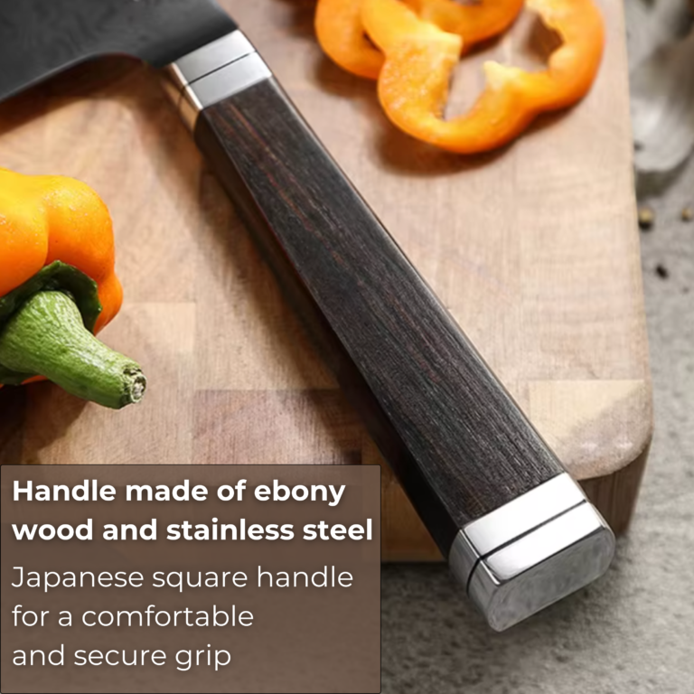 KAAMUT® Chef Knife 21 cm – 67-Layer Damascus Steel – Black Titanium ...